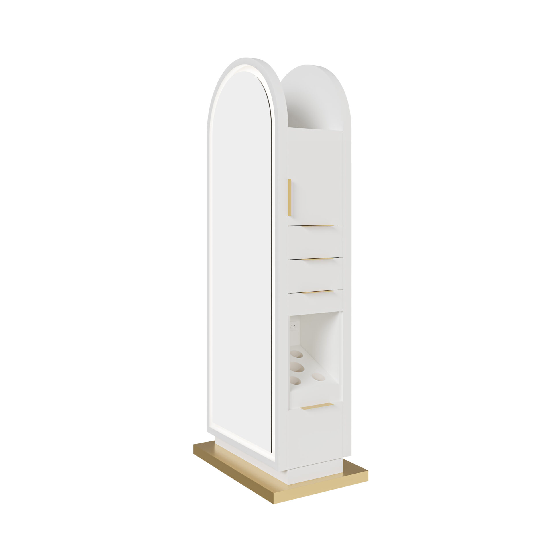 Melrose Double Sided Station with LED Mirrors | DSM Designs